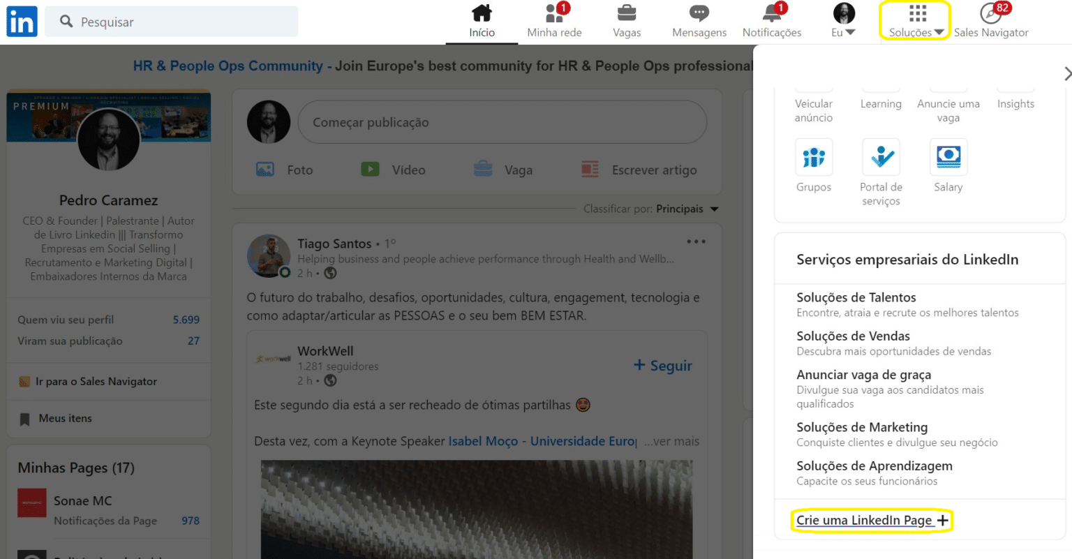 Como criar uma Página da Empresa no LinkedIn - Pedro Caramez